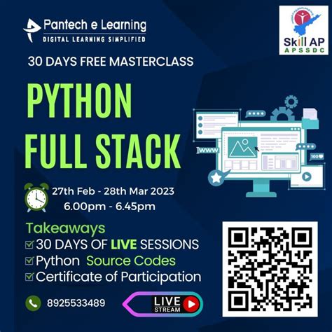 Apssdc Certified 30 Day Free Masterclass On Python Full Stack