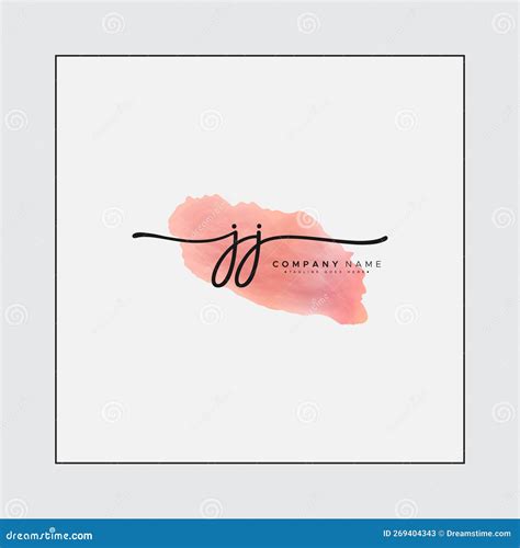 Jz Watercolor Signature Logo Handwritten Vector Logo Template 269404338