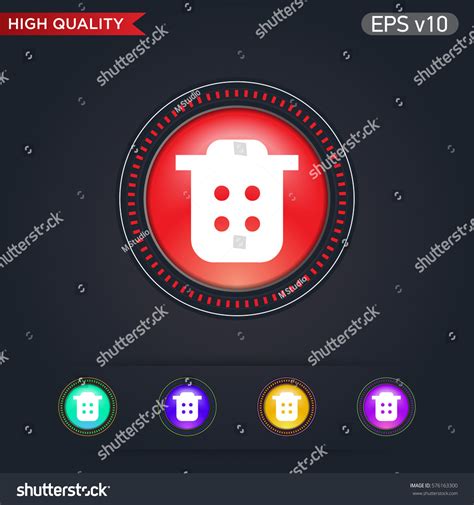 Delete Icon Button With Delete Icon Modern UI Royalty Free Stock Vector Avopix Com