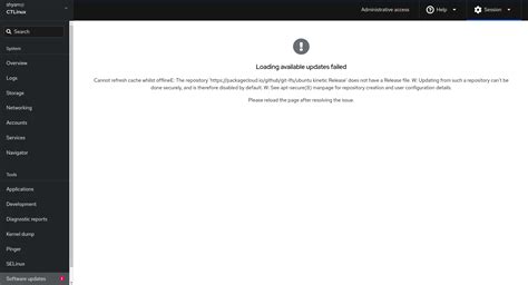 software updates output when failing to load updates come in a single