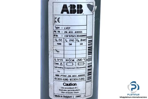 ABB LVCP CAPACITOR Platinum International