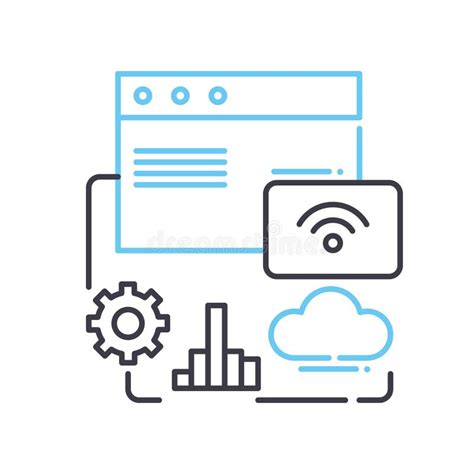Application Program Interface Line Icon Outline Symbol Vector