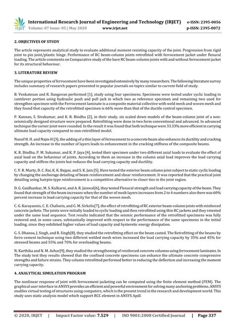 Finite Element Analysis Of Beam Column Joint Pdf Science