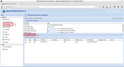 Openvz Web Panel Managing Openvz Containers Graphically Unixmen