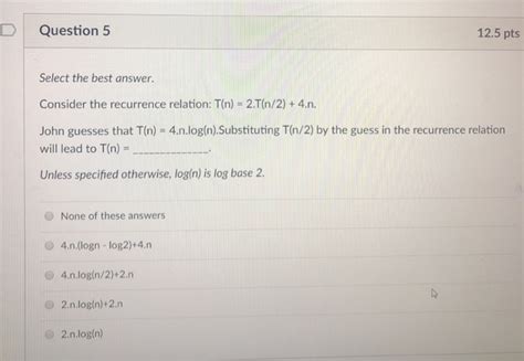 Solved Question Pts Select The Best Answer Consider Chegg Com