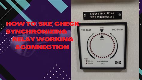 Synchronizing Check Relay Diagram At Cooper Betts Blog