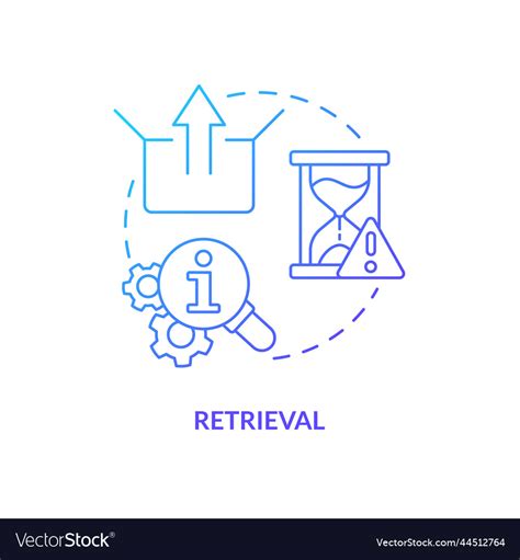 Retrieval Information In Brain Blue Gradient Vector Image
