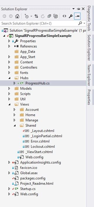 signalr progress bar simple example sending live data from server to client codeproject