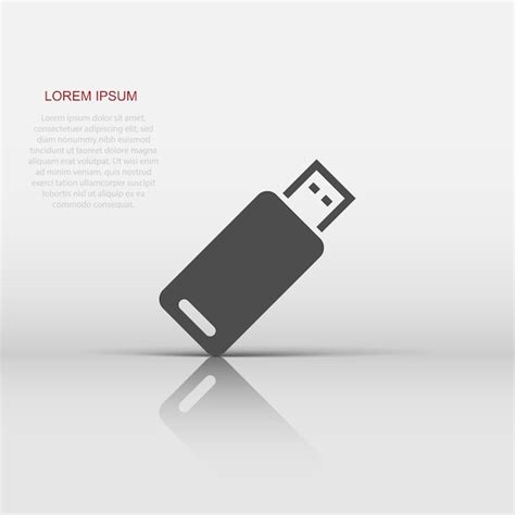 Premium Vector Usb Drive Icon In Flat Style Flash Disk Vector