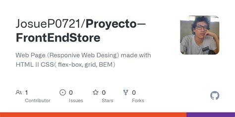 GitHub JosueP Proyecto FrontEndStore Web Page Responive Web Desing Made With HTML