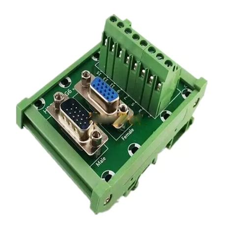 Module Pcb Hdp15 Mg6 D Sub Din Rail Db15 Male Et Femelle