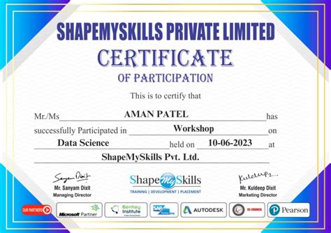 Aman Patel On Linkedin Datascience Workshopcompletion Learningjourney Excitingtimes