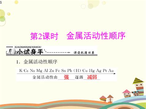 初中九年级化学课件 金属活动性顺序 公开课PPT word文档在线阅读与下载 无忧文档