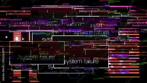 Program On The Computer Screen Interrupted By System Failure Message Digital Security Concept