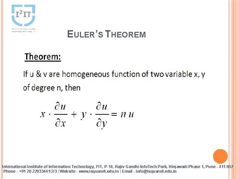 Eulers Theorem Homogeneous Function Of Two Variables Suvarna