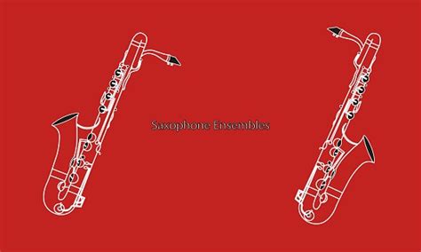 혼합 색상 라인 모양 또는 흰색 윤곽 그림에 악기 색소폰 앙상블의 윤곽 Classical Concert에 대한 스톡 벡터 아트 및 기타 이미지 Classical