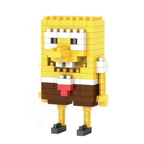 Building Blocks Micro Drilling Particles Spongebob Squarepants Mini Assembled Ornament T 1