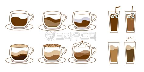 커피 커피컵 커피아이콘 아이콘 스티커 사진이미지일러스트캘리그라피 Lalajean작가