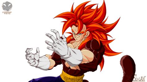 Vegito Super Saiyan 4 Render By Yushamart On Deviantart