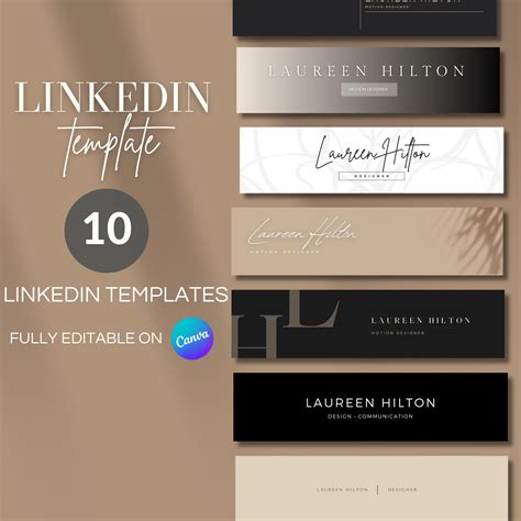 10 Linkedin Banners Templates Minimalist Linkedin Banners