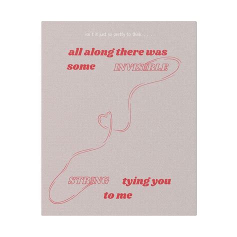 INVISIBLE STRING Taylor Swift Canvas Wall Art Etsy