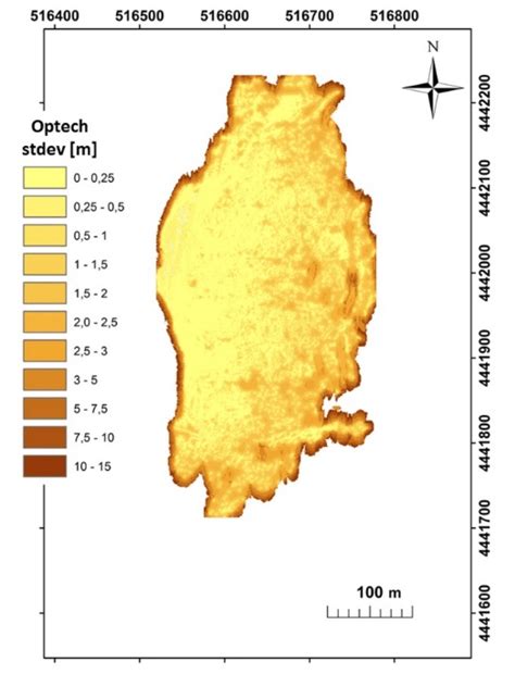 A Standard Deviation Map From The Kriging Interpolation Method Of The