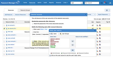 manageengine password manager pro otomatis discover privileged account