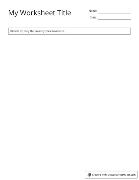 My Worksheet Maker The Best Worksheet Maker