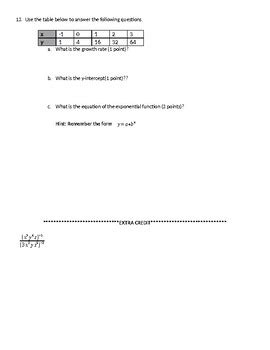 Exponents Exponential Functions And Scientific Notation Test By Ms Butler
