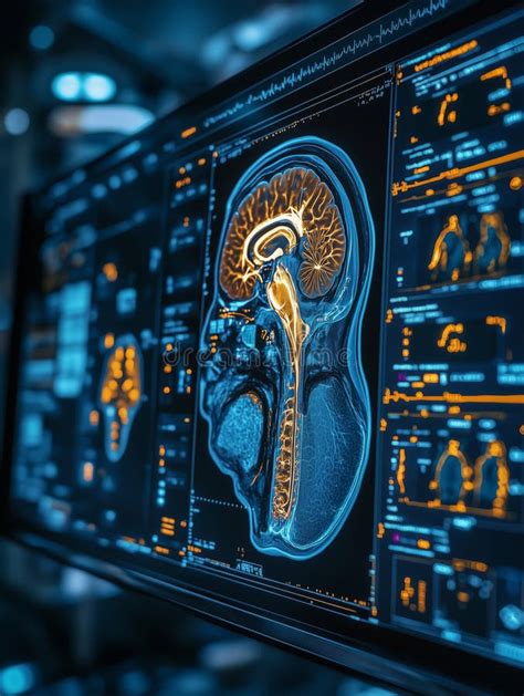 Innovative Ai Diagnostic Interface Showcasing Detailed Ct Brain Scan