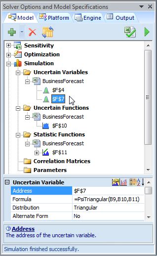 Monte Carlo Simulation Tutorial Viewing A Summary Of The Model Solver