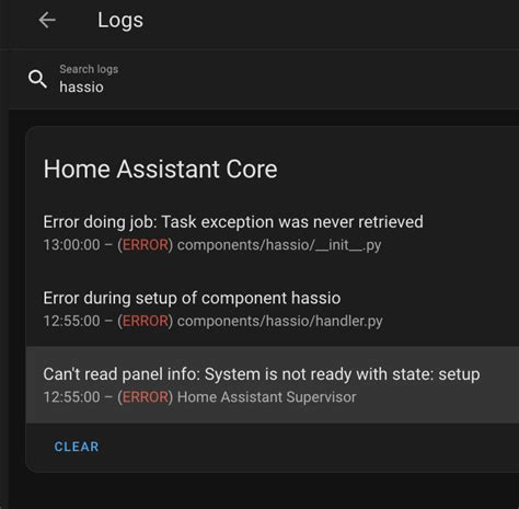 error returned from supervisor system is not ready with state setup page 4 home assistant