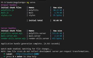 Angular Ng Serve GeeksforGeeks