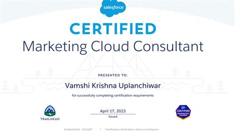 Salesforcecertified Marketingcloudconsultant Sfmcconsultant… Vamshi Krishna Uplanchiwar