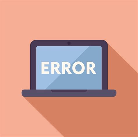 Premium Vector Laptop Software Error Icon Flat Vector Button Tool