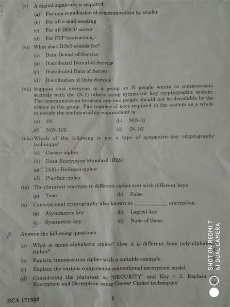 Network Security And Cryptography Question Paper 2022 Question Paper