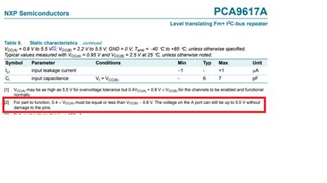 TCA B Compare NXP PCA A Interface Forum Interface TI E E Support Forums