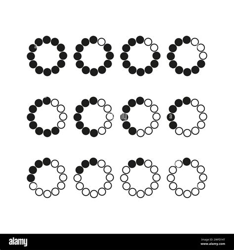 Round Dot Loading Icons Loader Icons Vector Illustration Stock Image