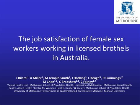 PPT Job Satisfaction Of Female Sex Workers In Licensed Brothels In Australia PowerPoint
