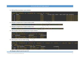 Konfigurasi Site To Site IPSec VPN Tunnel Di Mikrotik Menggunakan GNS3 PDF