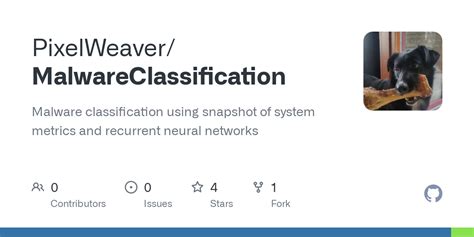 GitHub PixelWeaver MalwareClassification Malware Classification Using Snapshot Of System