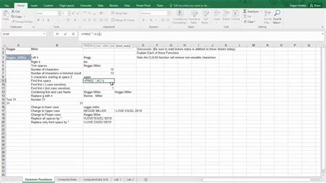 Text Functions In Excel Part 1 Youtube
