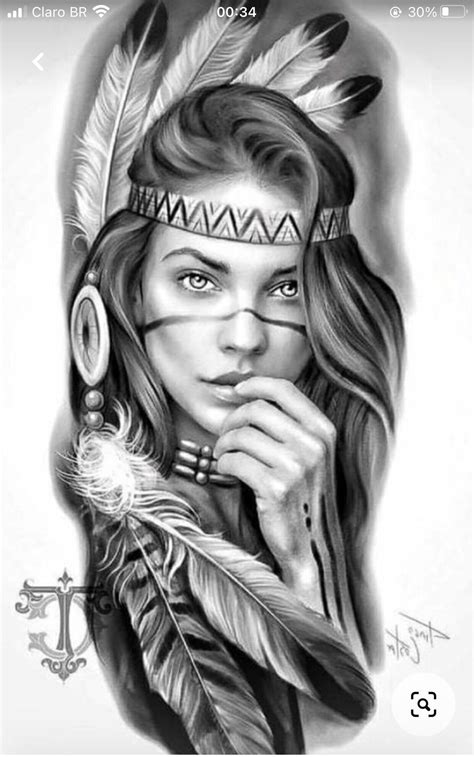 Red Indian Tattoo Indian Women Tattoo Indian Girl Tattoos Indian Tattoo Design Native