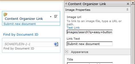 Content Organizer Link Web Part
