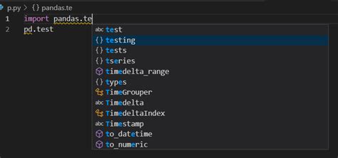Autocomplete Doesn T List Pandas Testing Issue Microsoft Python Language Server GitHub