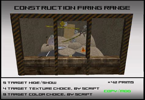 Second Life Marketplace Firing Range Shooting Range Construction Copy Mod