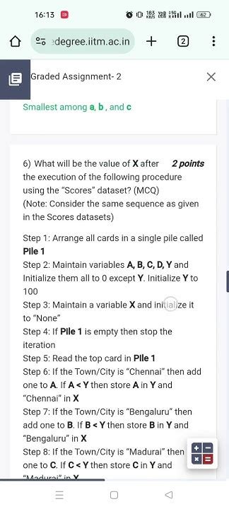 Iitm Online Graded Assignment Computational Thinking Week 2 Youtube