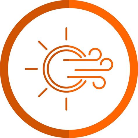 Windy Line Orange Circle Icon 42967023 Vector Art At Vecteezy