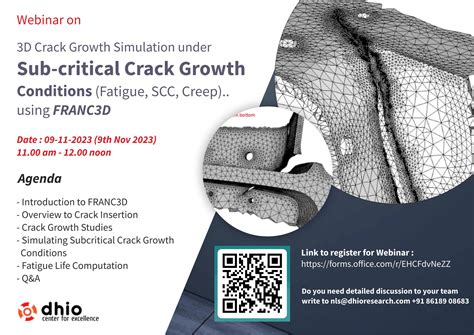 Webinar On 3d Crack Growth Simulation Under Sub Critical Crack Growth Conditions Fatigue Scc