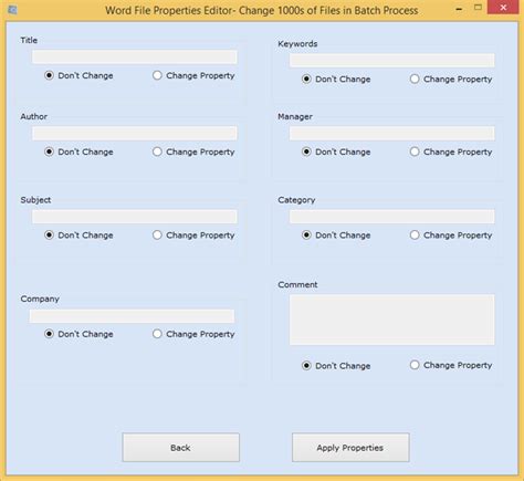 File Properties Editor Cpdop